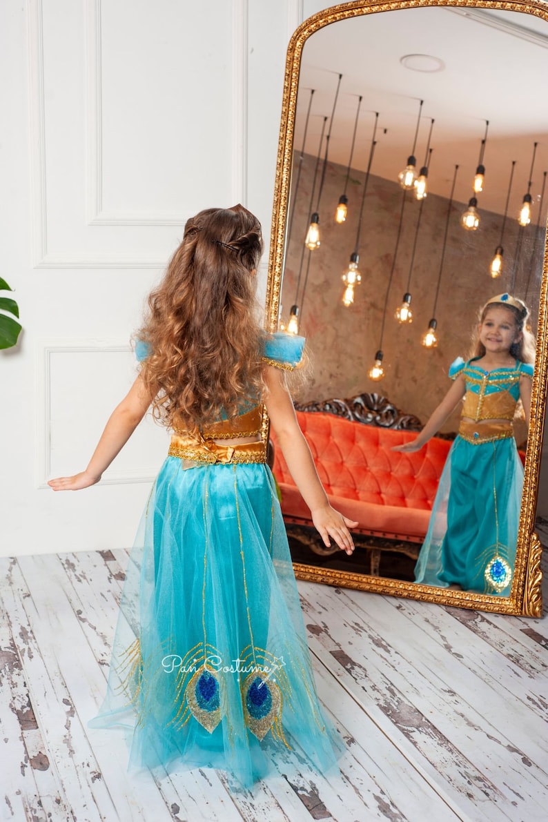 Disney Inspired Princess Jasmine Costume Kids Party Dress - Etsy