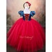 Red Snow White Costume, Snow White Birthday Dress, Red Skirted Dress ...