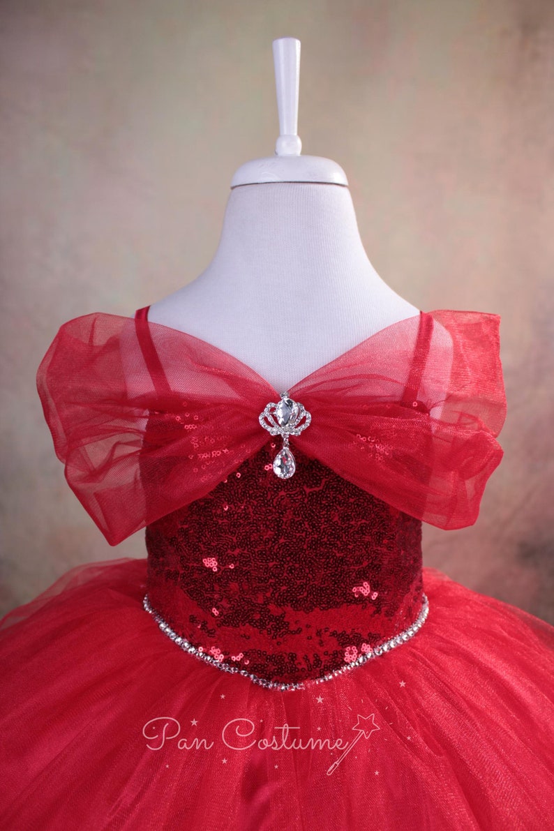 Red Princess Costume Red Sequin Tulle Dress for Toddler Red - Etsy