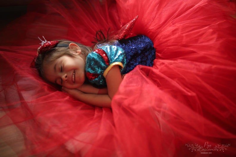 Red Snow White Costume Snow White Birthday Dress Red Skirted - Etsy