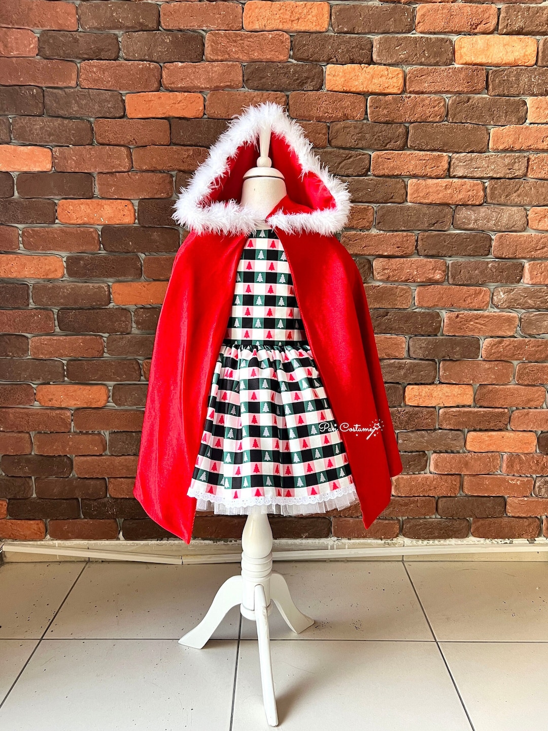 Cindy Lou Who Costume, Christmas Dress for Toddler, Red Hooded Cape - Etsy