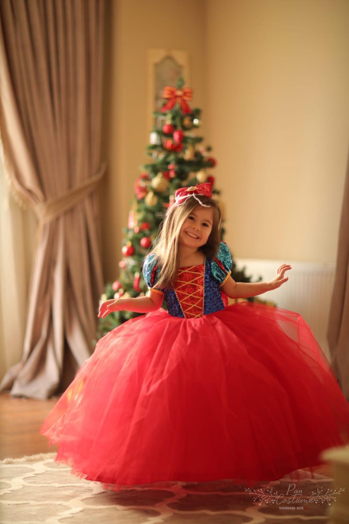 Red Snow White Costume Snow White Birthday Dress Red Skirted - Etsy