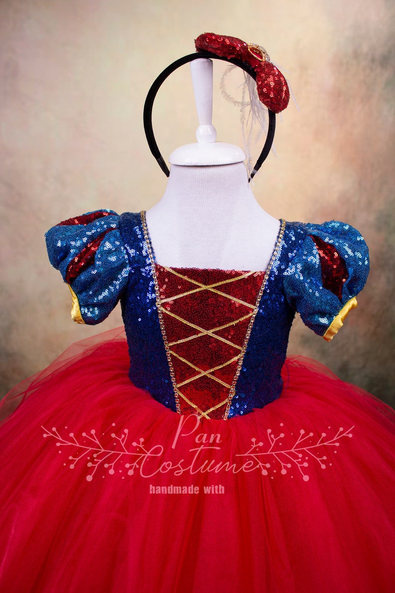 Red Snow White Costume Snow White Birthday Dress Red Skirted - Etsy