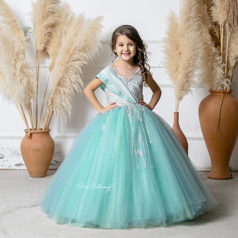 Green Flower Girl Dress - Etsy