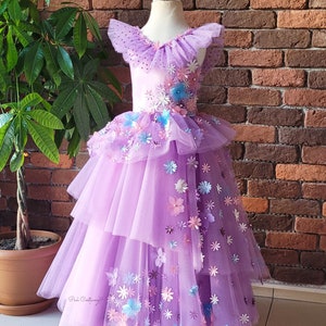 Encanto Inspired Isabella Dress for Girls, Isabella Madrigal Costume ...