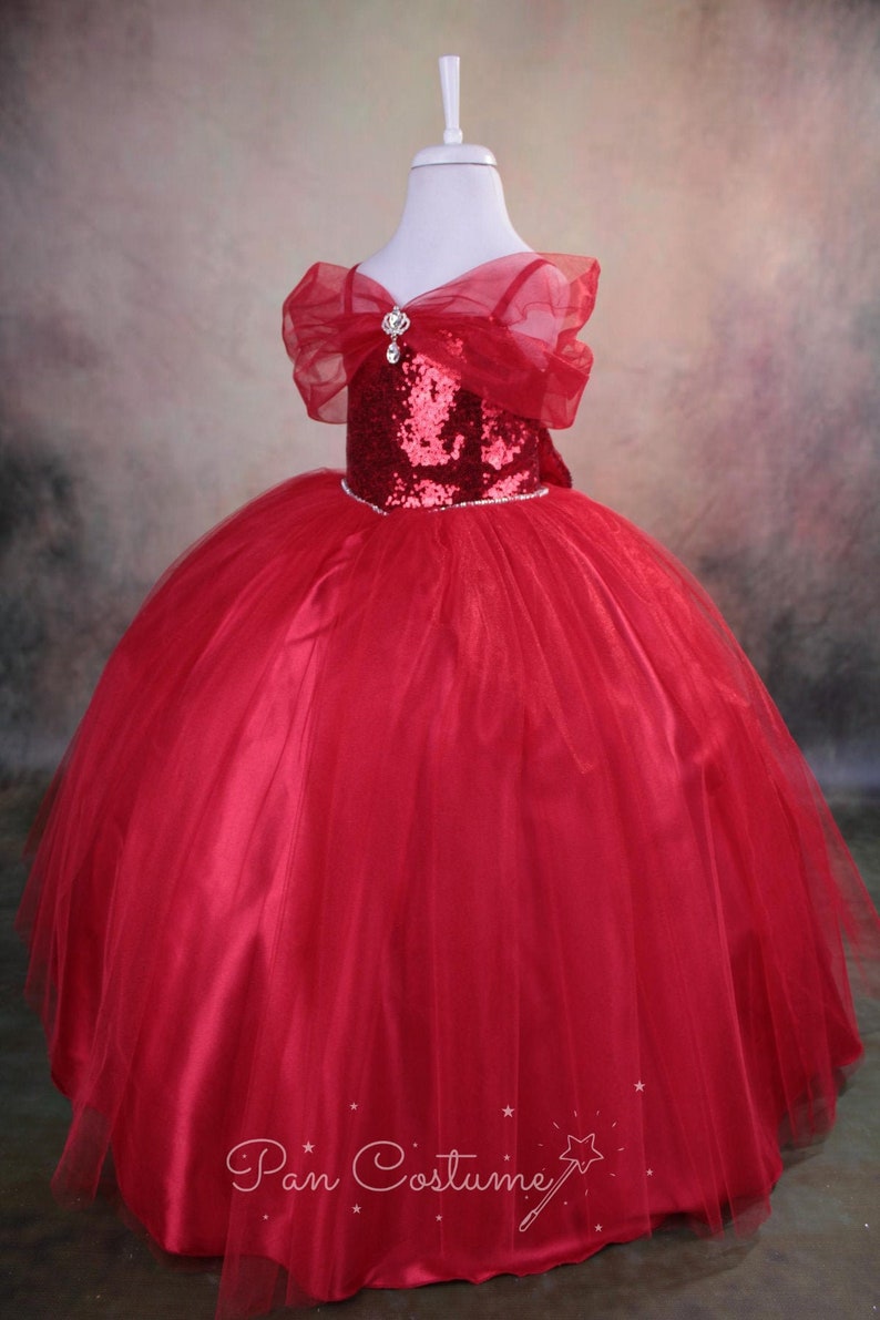 Red Princess Costume Red Sequin Tulle Dress for Toddler Red - Etsy
