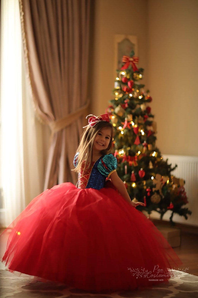 Red Snow White Costume Snow White Birthday Dress Red Skirted - Etsy