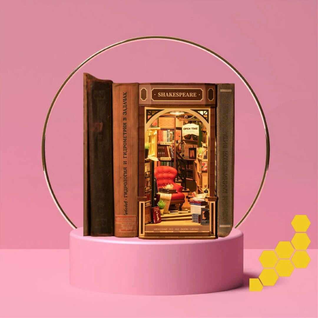 Model Set, Miniature Bookstore Craft Kit for Adults, Mini Diorama Room ...