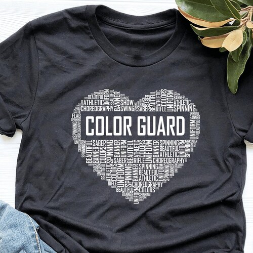 Color Guard Heart T Shirt Color Guard Shirt Colorguard - Etsy