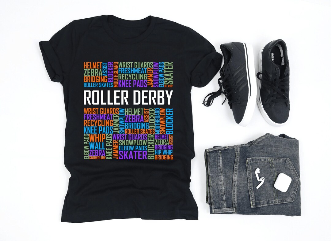 Roller Derby Words Shirt Roller Skater Shirt Roller Derby - Etsy