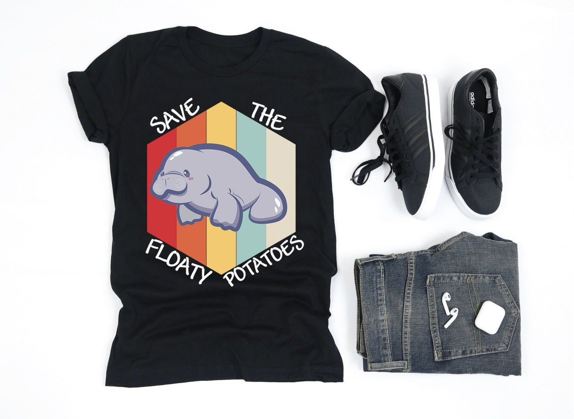 Save the Floaty Potato Manatee, Manatee Gift, Cute Manatee, Floaty ...