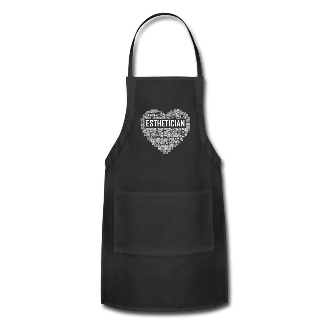 Esthetician Heart Apron, Aesthetician Adjustable Apron Gifts ...