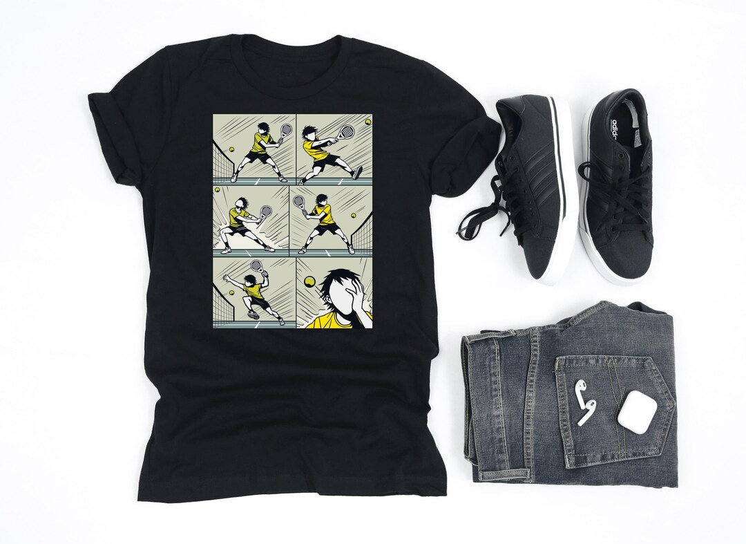 Comic Strip Padel Match Shirt, Padel Shirt, Padel Tennis Shirt, Mexican Racket Sport, Padel ...