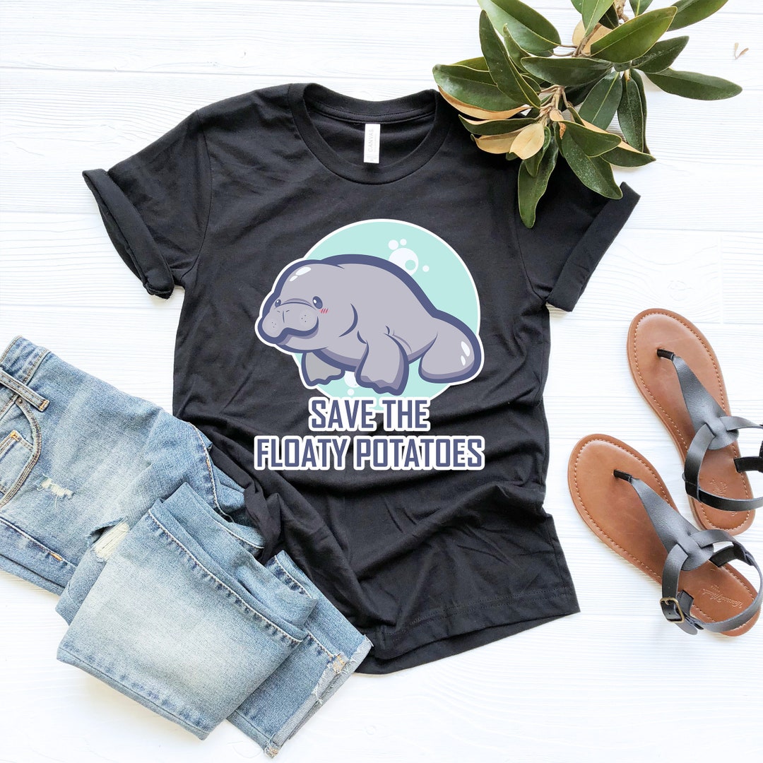 Save the Floaty Potato Manatee Shirt, Manatee Shirt, Cute Manatee ...