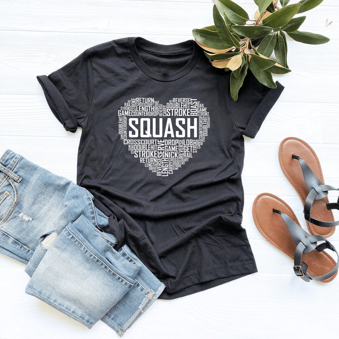 Squash Heart Shirt, Squash Shirt, Squash Player T-shirt, Squash Game ...