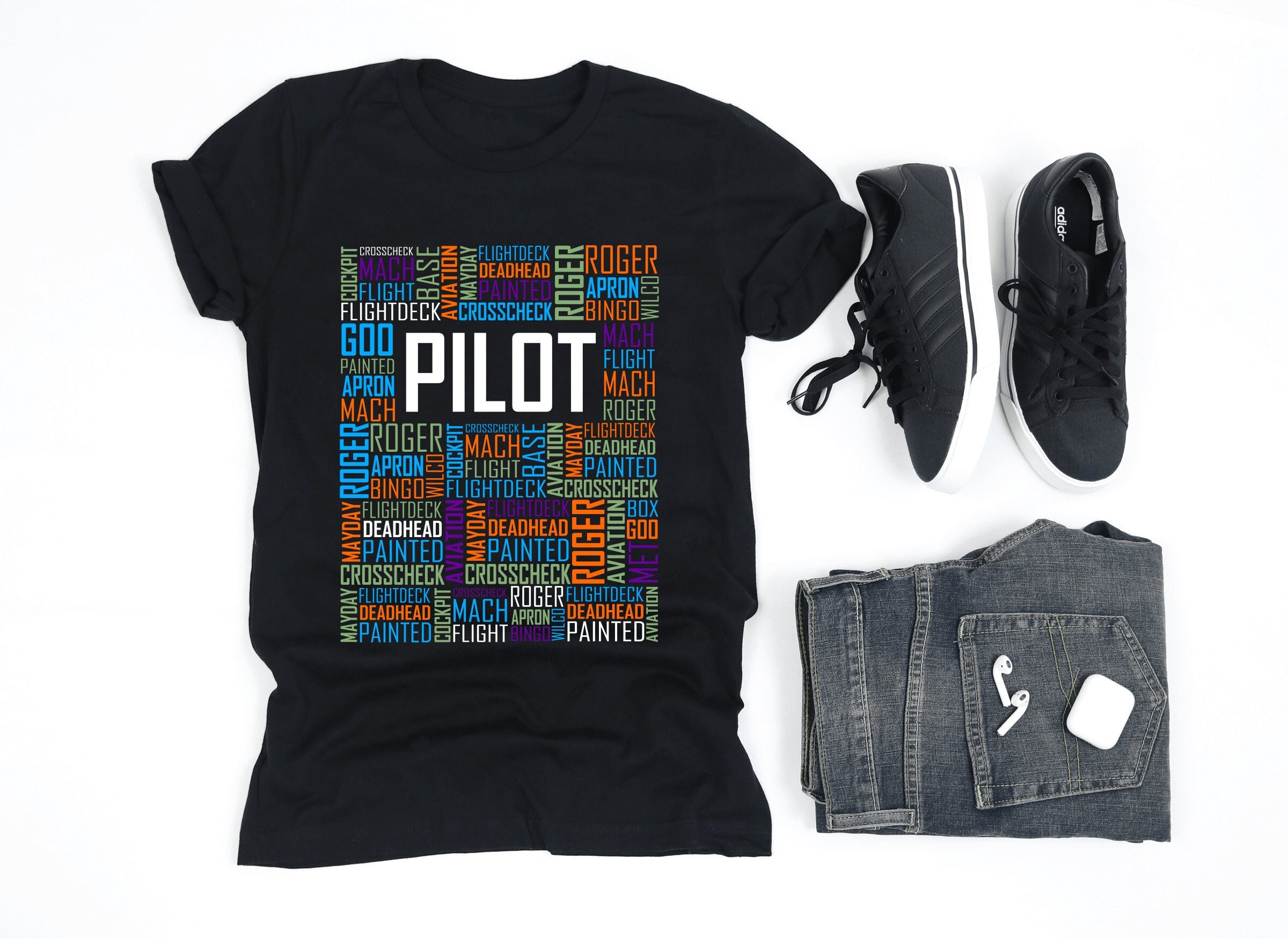 Pilot Words Shirt Pilot Shirt Helicopter Pilot Gifts Pilot - Etsy