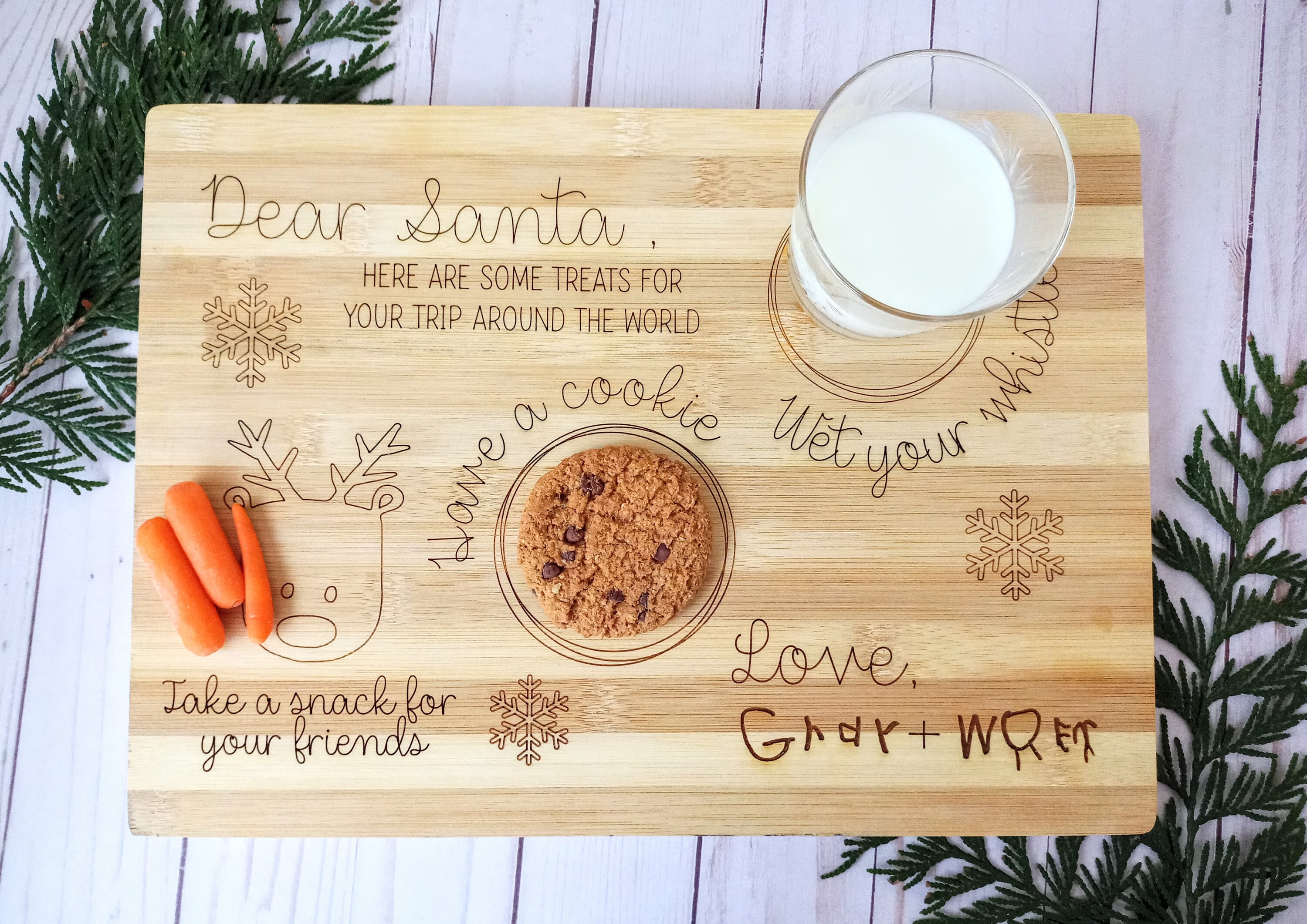 Scorable Santa Tray SVG Score File - Etsy