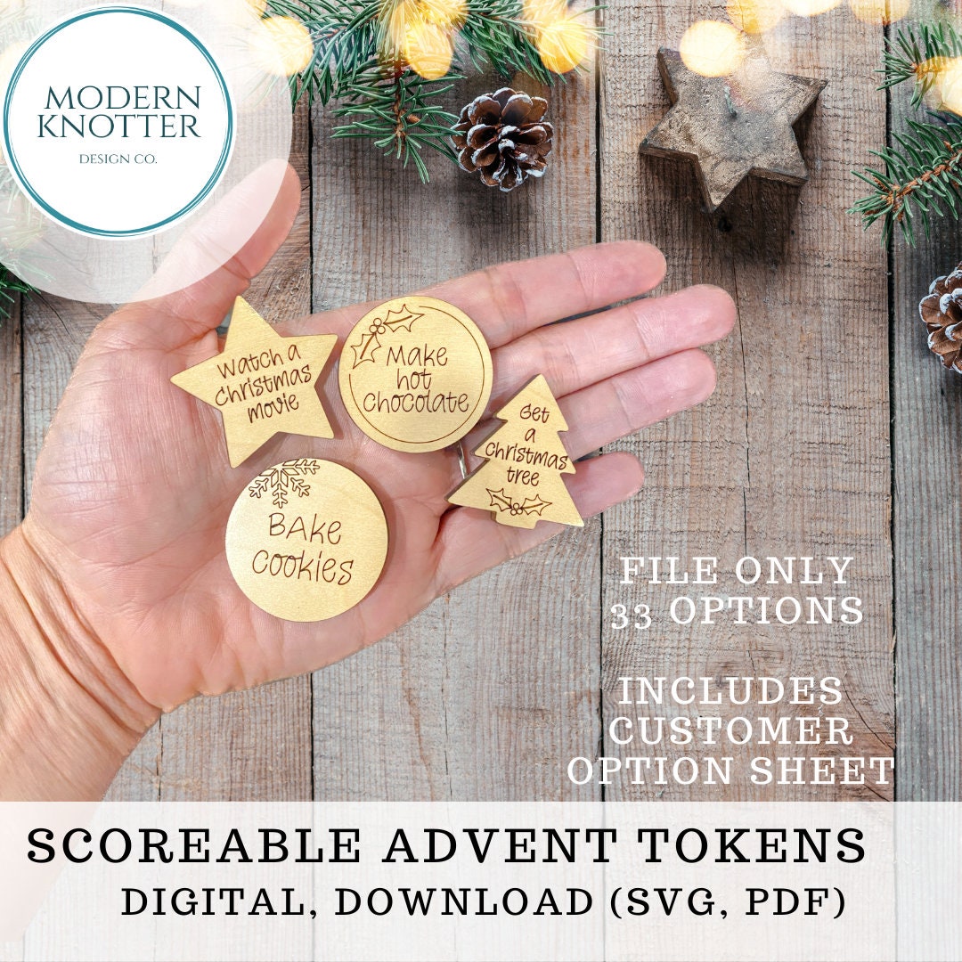 Scorable Santa - Holiday Advent Tokens - Etsy
