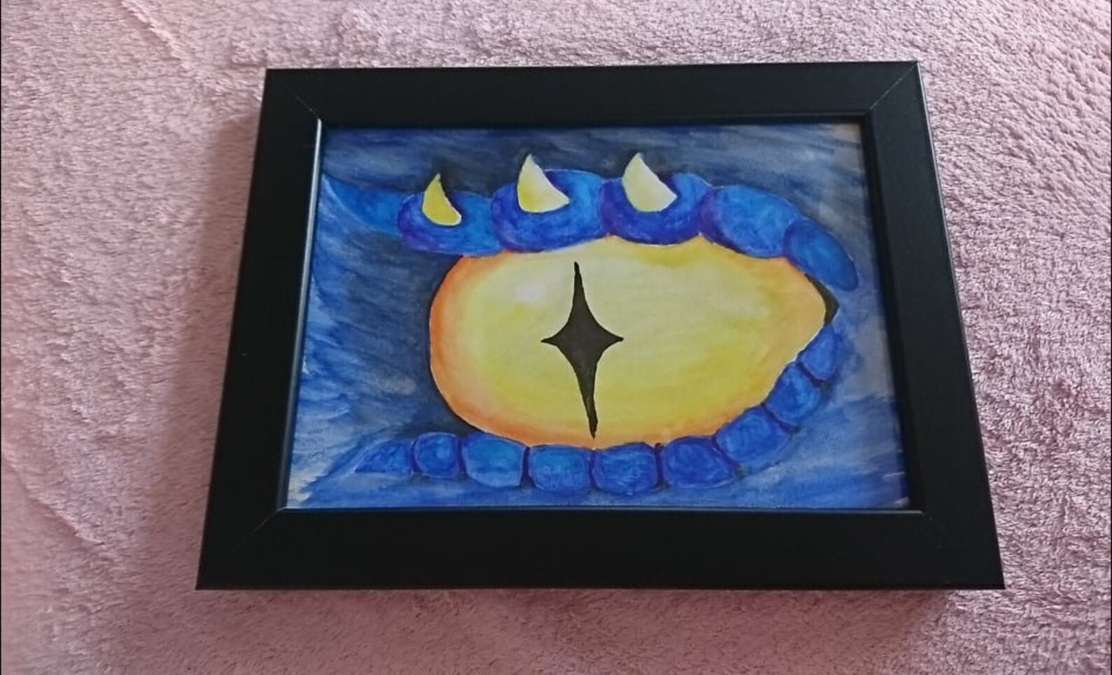 Watercolor Dragon Eye Painting in Frame, "dragon Eye" Painting - Etsy