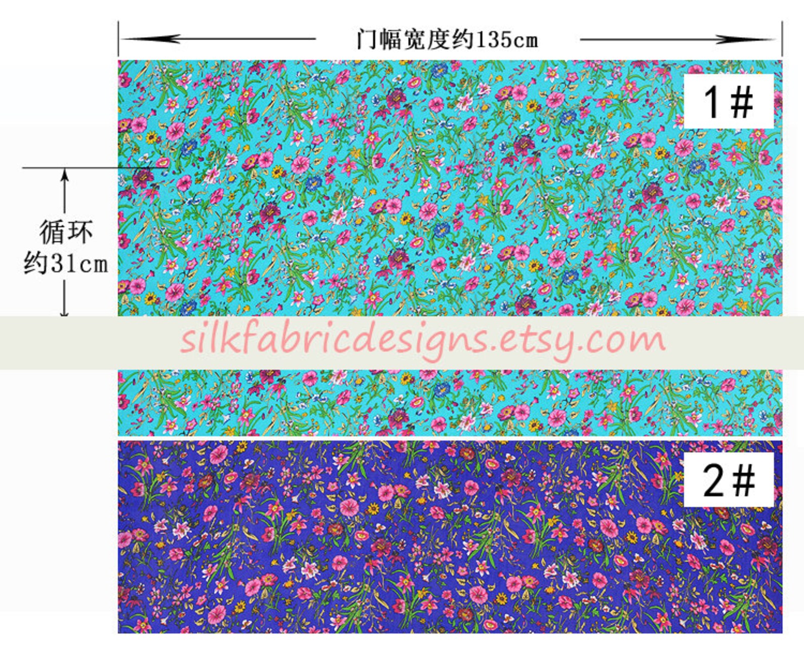 Sky Blue 100% Pure Silk Chiffon Fabric With Plant Floral Print - Etsy