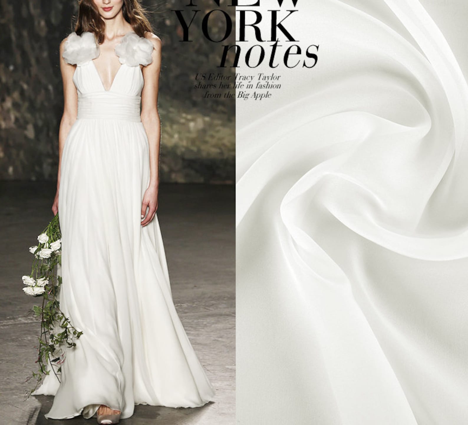 Solid White 100% Pure Silk Chiffon Fabric by the Yard or - Etsy