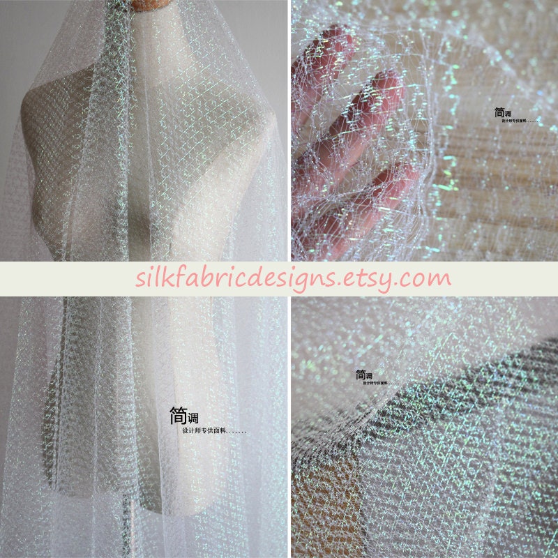 White Hollow Mesh Lace Fabric by the Yard or Meter - Etsy
