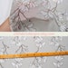 Light Gray Silk Cotton Blend Fabric With Art Floral Print Fabric by the ...
