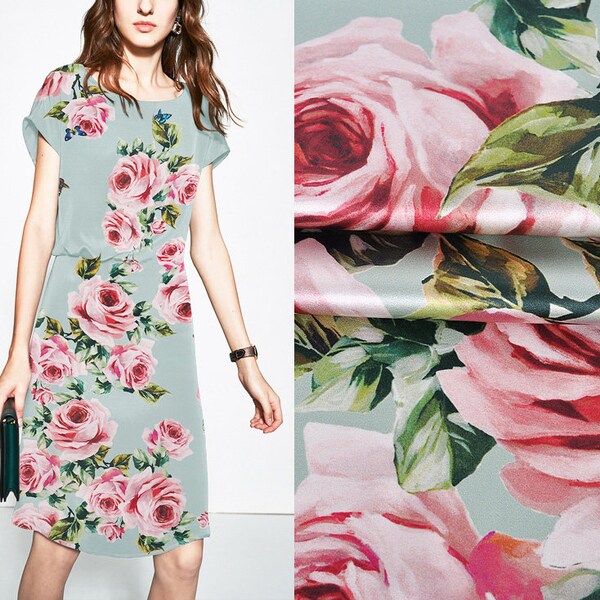 Green Silk Roses - Etsy