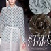 Blue Gray Silk Chiffon Fabric With Dots Print Fabric by the Yard or ...