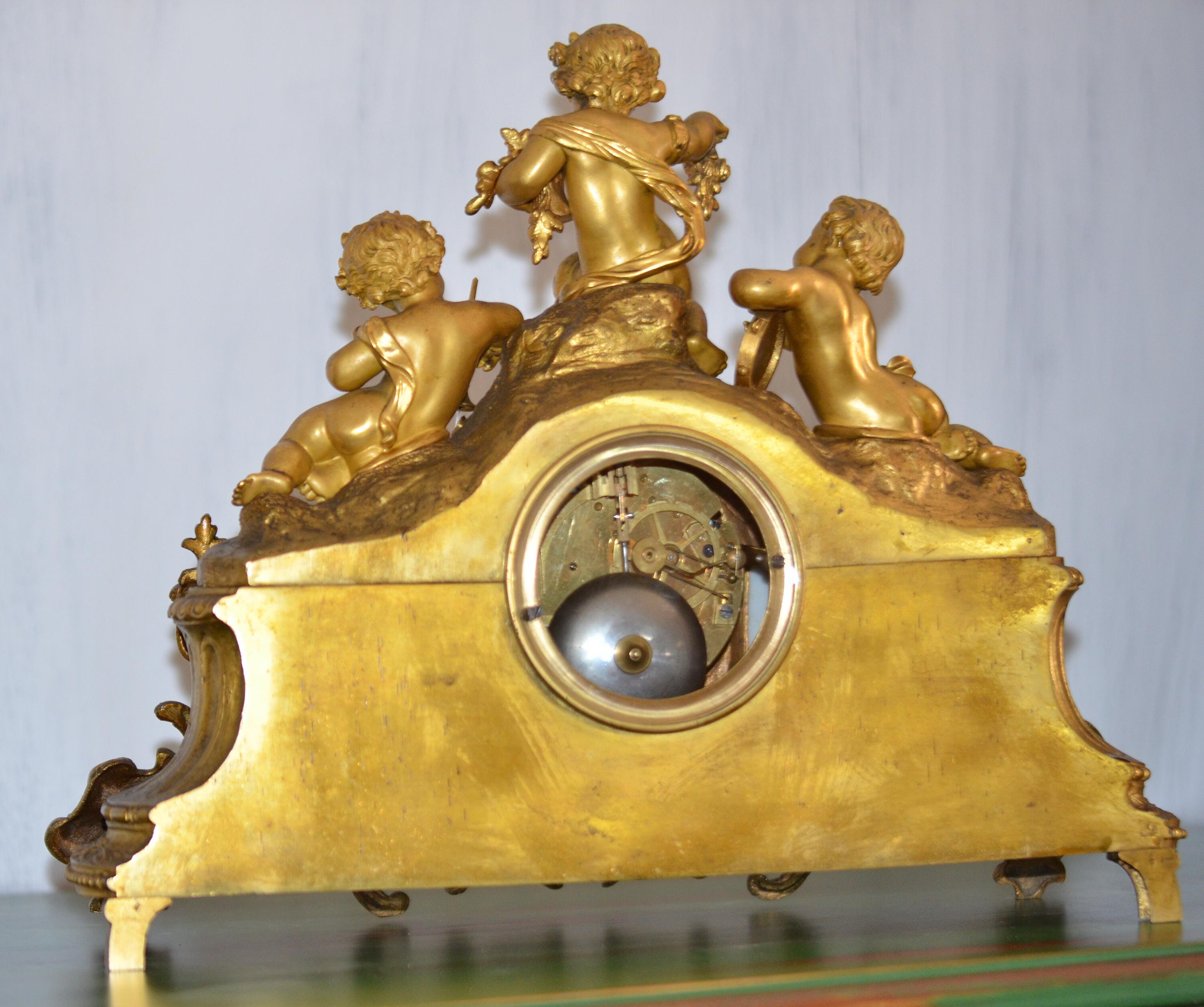 Antique French Bronze and Porcelain Watch - Etsy