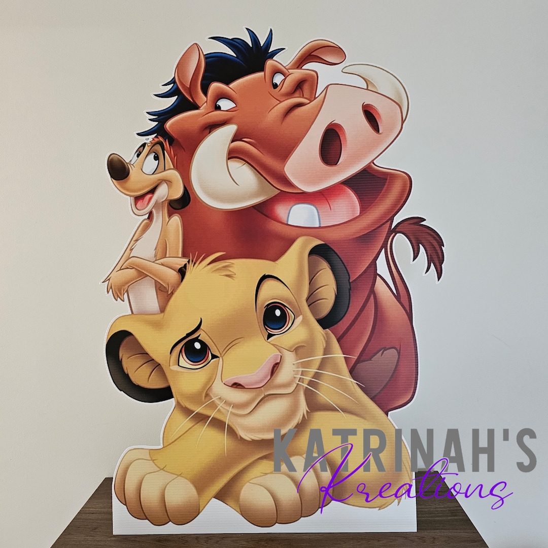 Lion King Character Cut Out Trio Standee Prop Simba Pumba Timone - Etsy ...