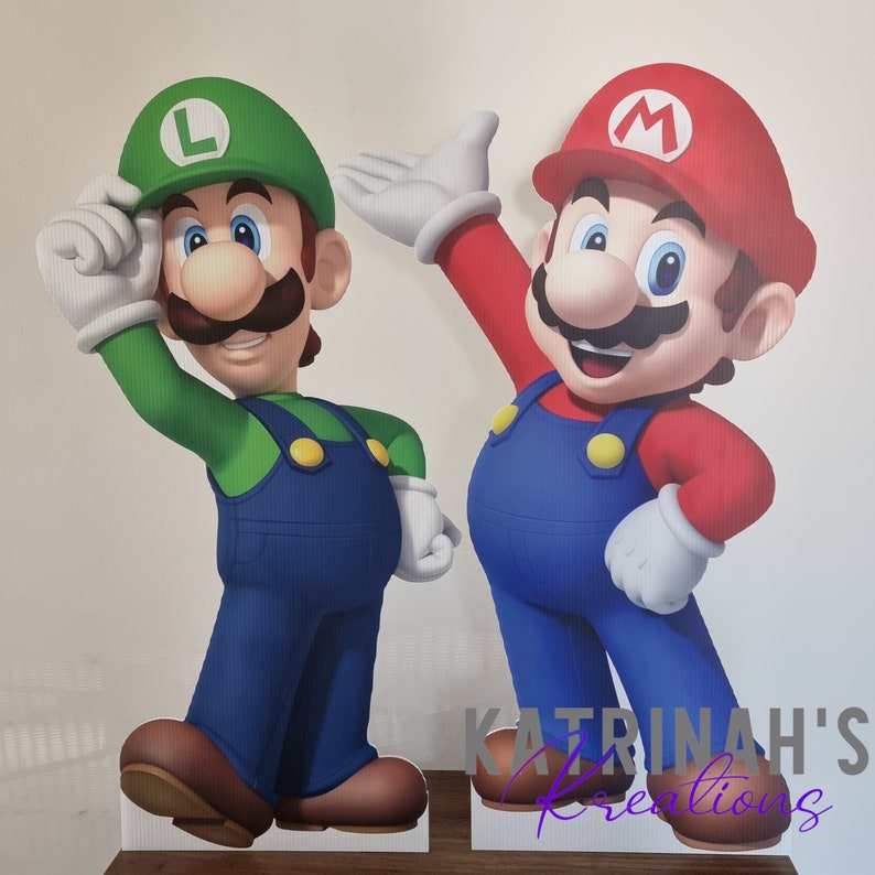 Super Mario Character Cut Outs CHOOSE Your Character Mario - Etsy Australia