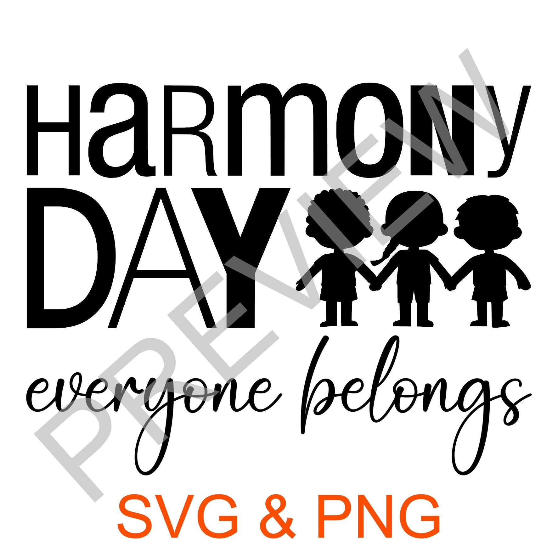 Harmony Day Design SVG PNG Harmony Day Shirt Design Everyone Belongs ...