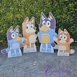 Bluey Character Cut Outs: Custom Party Decor - Etsy Australia