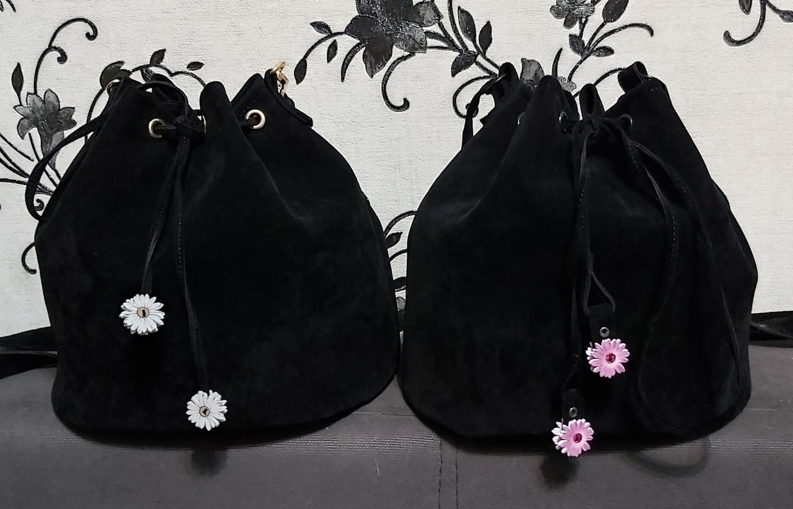 Suede bag for women Crossbody Bucket bag Genuine Suede | Etsy