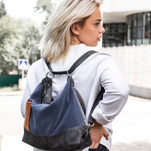 Convertible Backpack Purse, Transformer Backpack, Woman Rucksack, Vegan ...