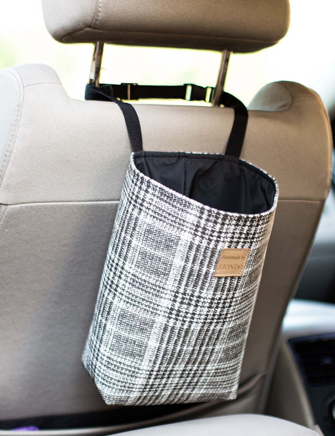 Car Trash Bag, Waterproof Car Organizer, Vegan Leather Car Accessories ...