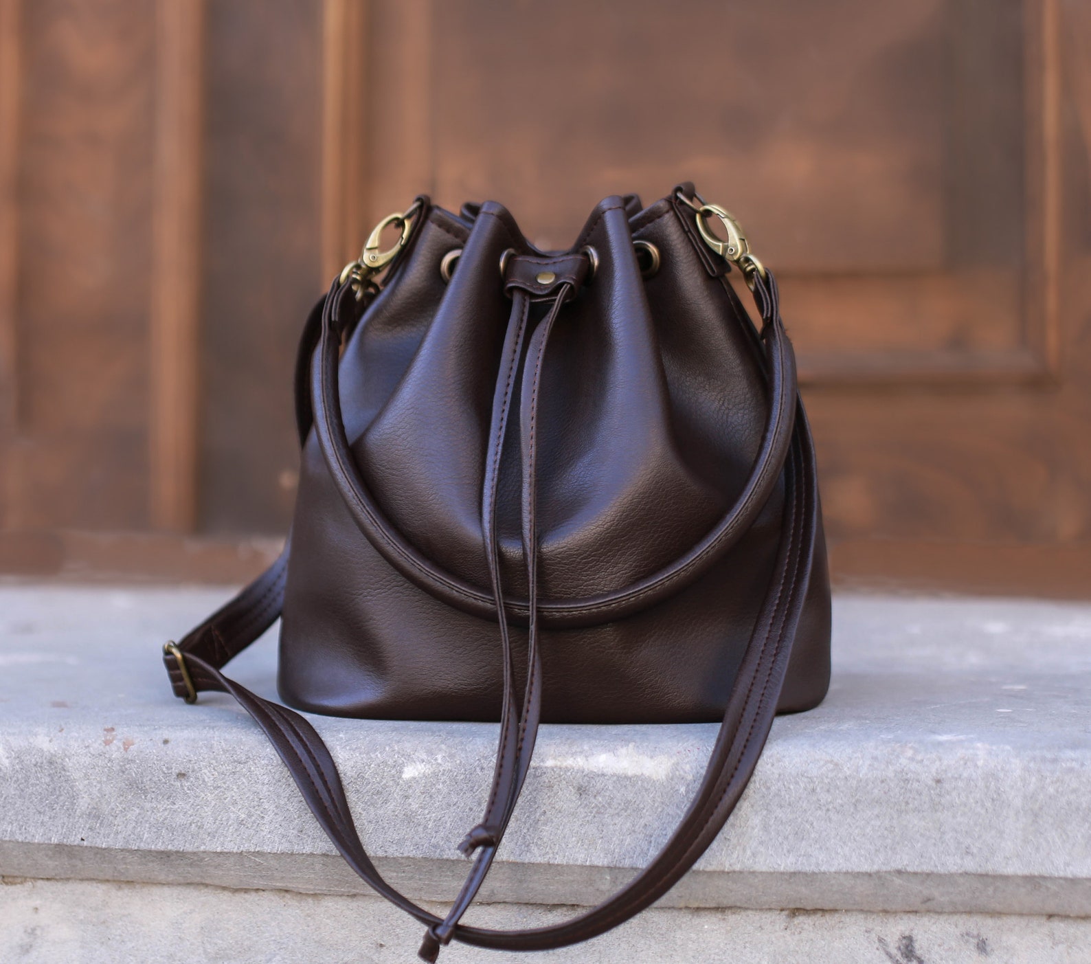 Crossbody Bucket Bag Vegan Suede Bucket Bag Vegan Leather - Etsy