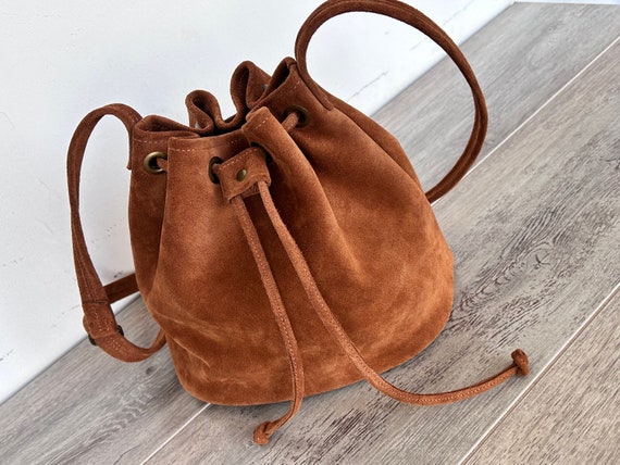 Crossbody Bucket Bag Bag for Woman Congas Summer Woman Bag Drawstring Bag Leather Purse Women Suede Crossbody Messenger Bag Purse Etsy UK