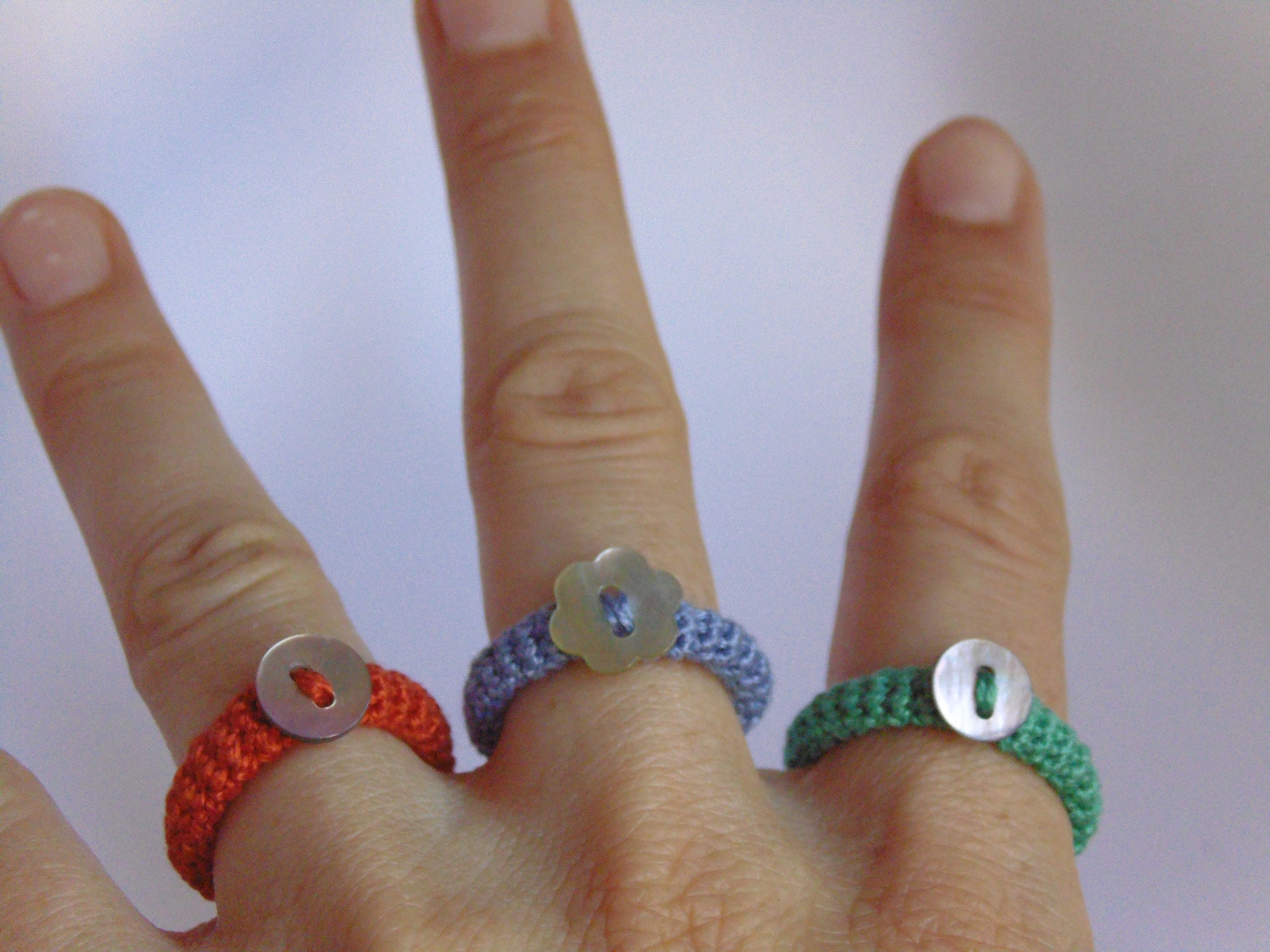 Crochet rings Woven rings Textile jewelry Boho rings | Etsy