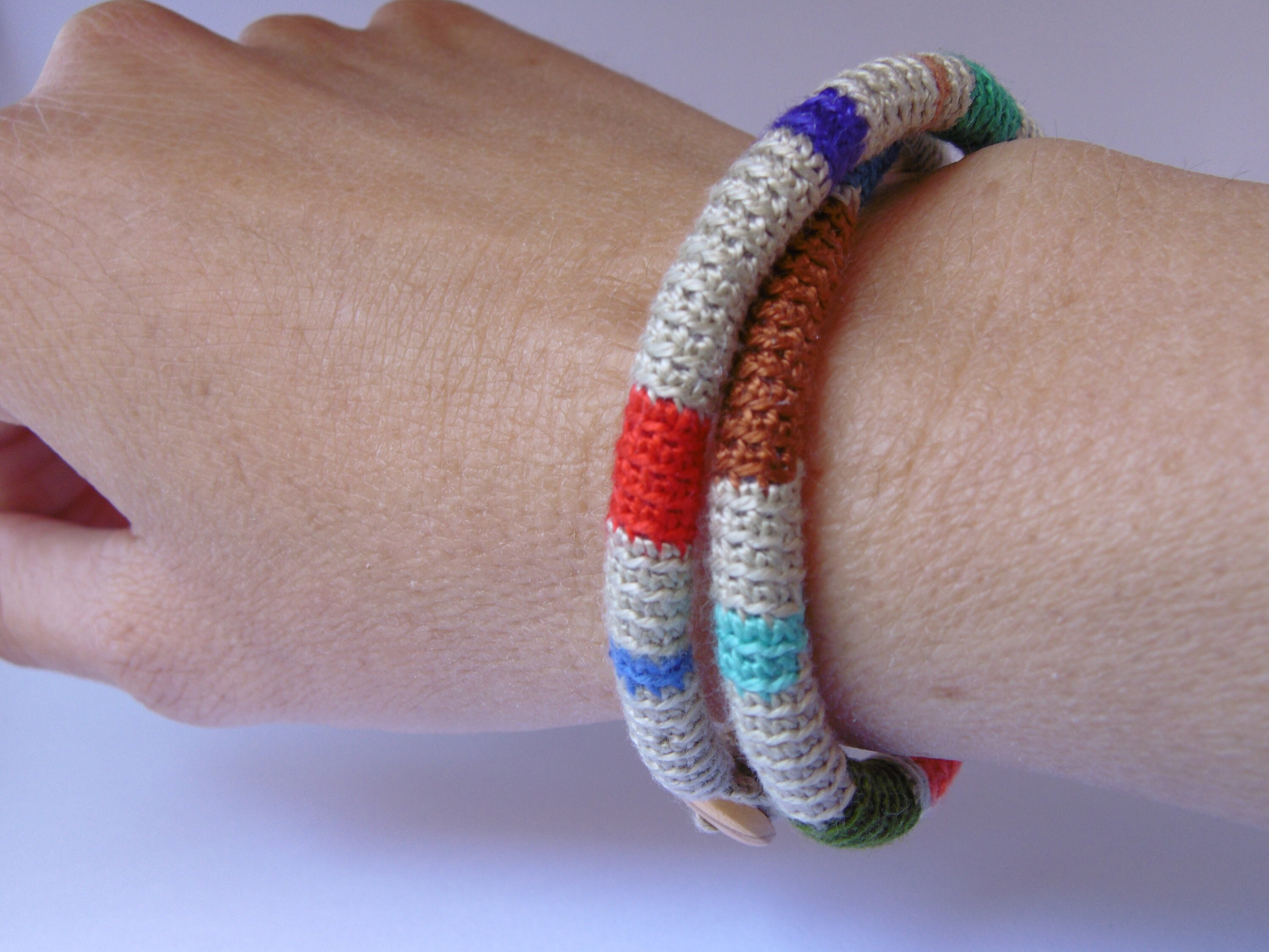 Crocheted Necklace Crochet Bracelet Crocheted Jewelry Boho - Etsy