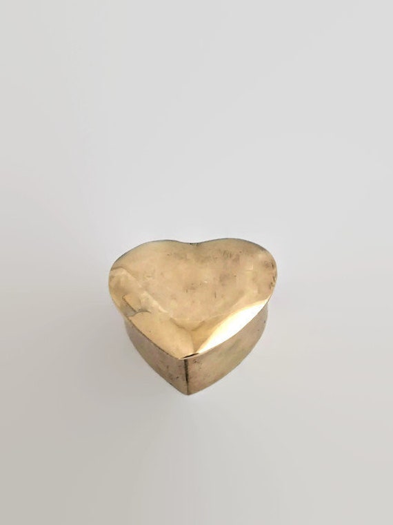 Set of Two Vintage Nesting Brass Heart Shaped Jewelry… - Gem