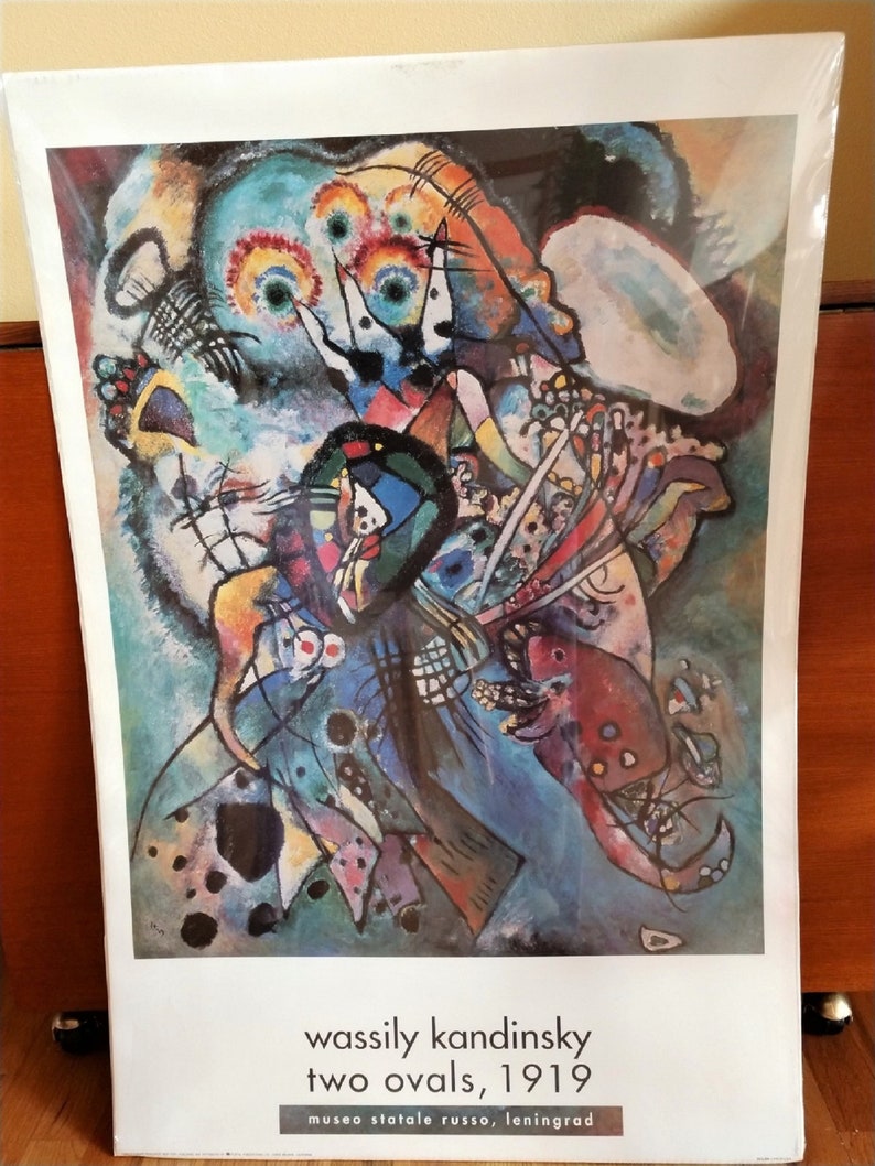 Wassily Kandinsky Two Ovals, a 1919 Work 1990 Lithograph Poster by ...