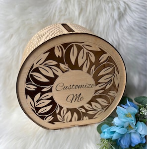 Round Personalized Card Box for Weddings, Birthday, Sweet 16 ...