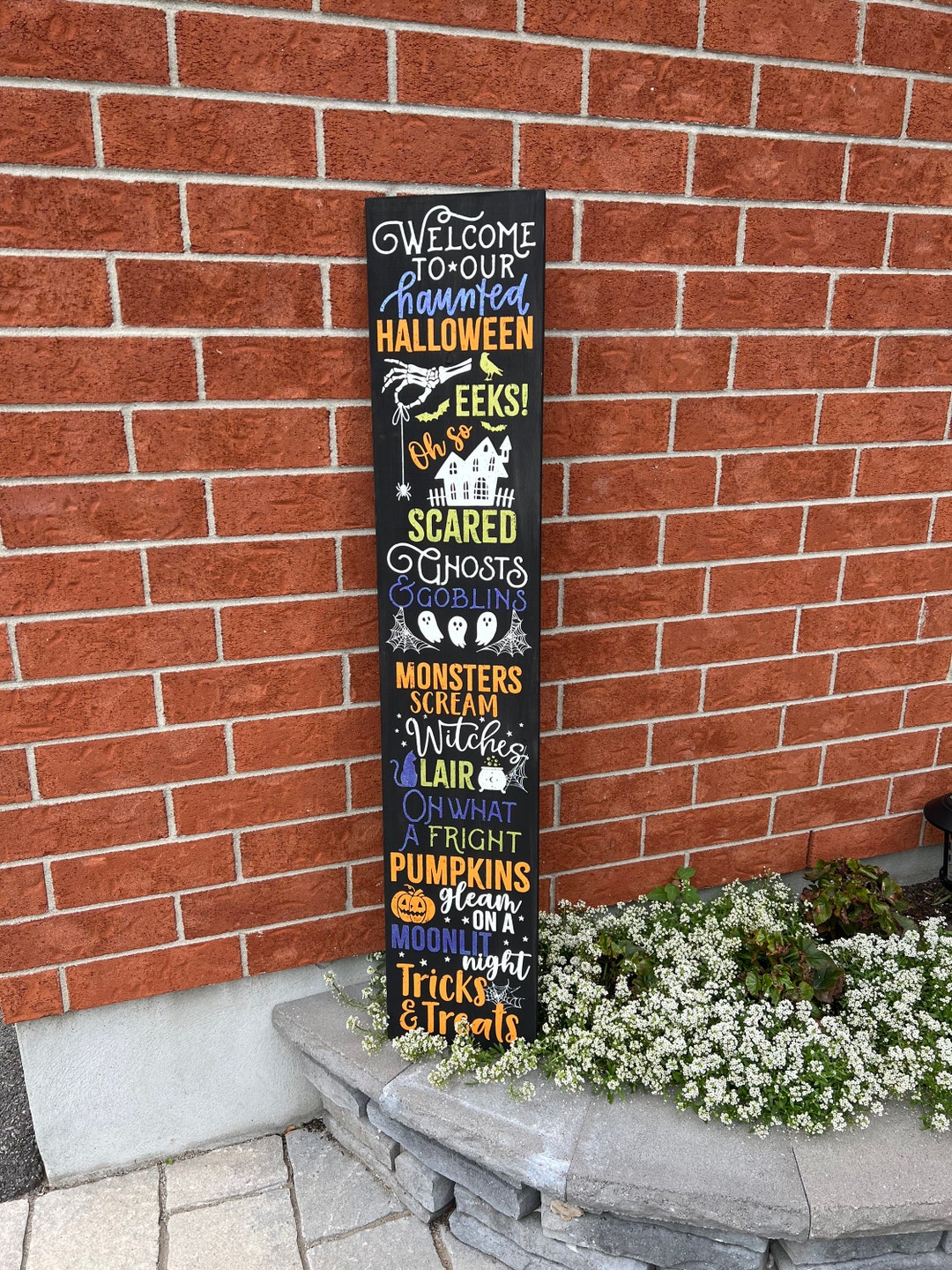 HALLOWEEN WELCOME SIGN for Front Door, Front Door Halloween Decor ...