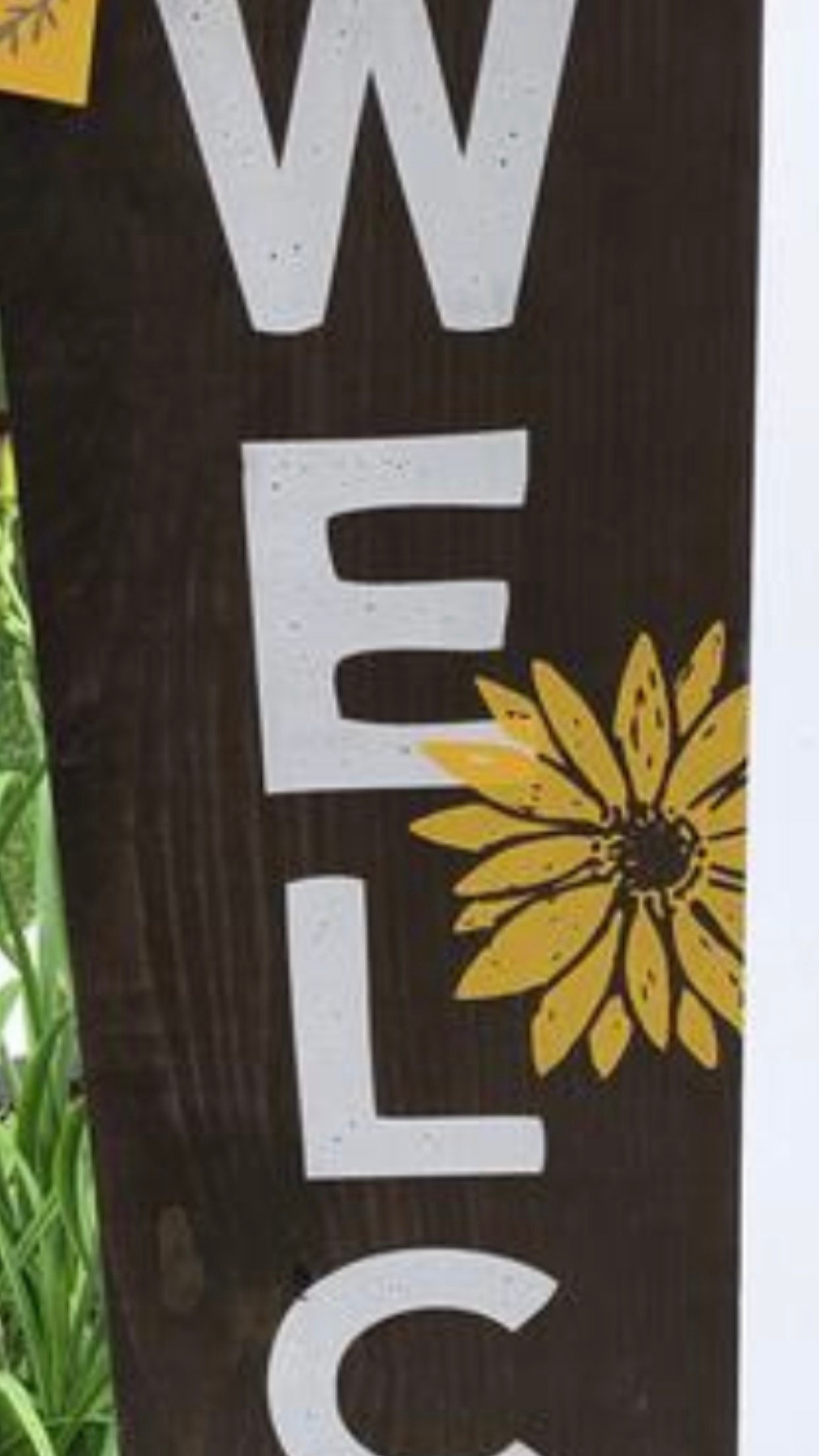 WELCOME SIGN With Yellow Flowers, Yellow Flower Welcome Sign, Colorful ...