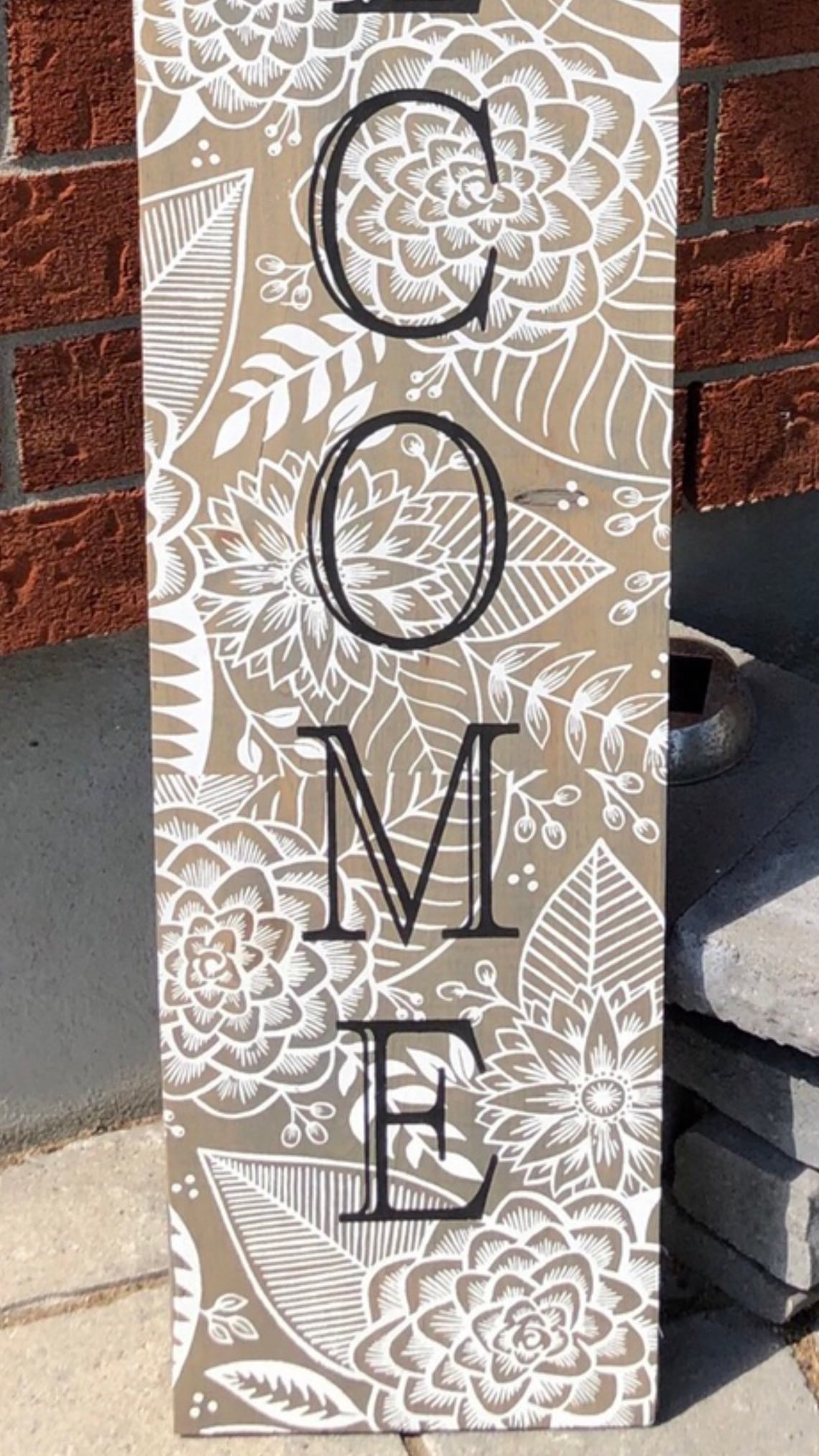 WELCOME SIGN for Front Door Floral Welcome Sign Flower - Etsy