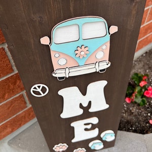 WELCOME SIGN for Front Door 70s Theme, Front Door Decor, Colorful ...