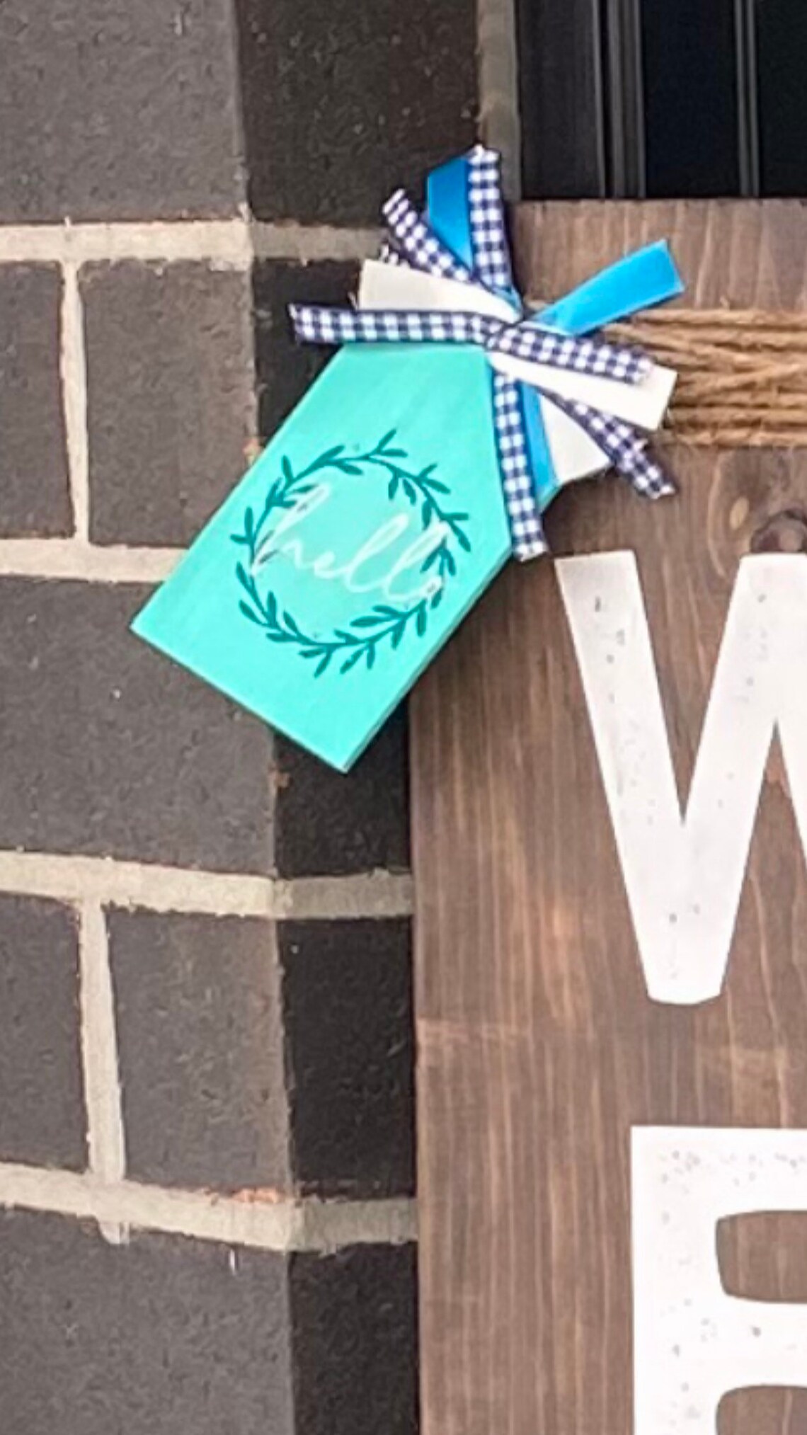 WELCOME SIGN With Teal Flowers Teal Welcome Sign Outdoor - Etsy