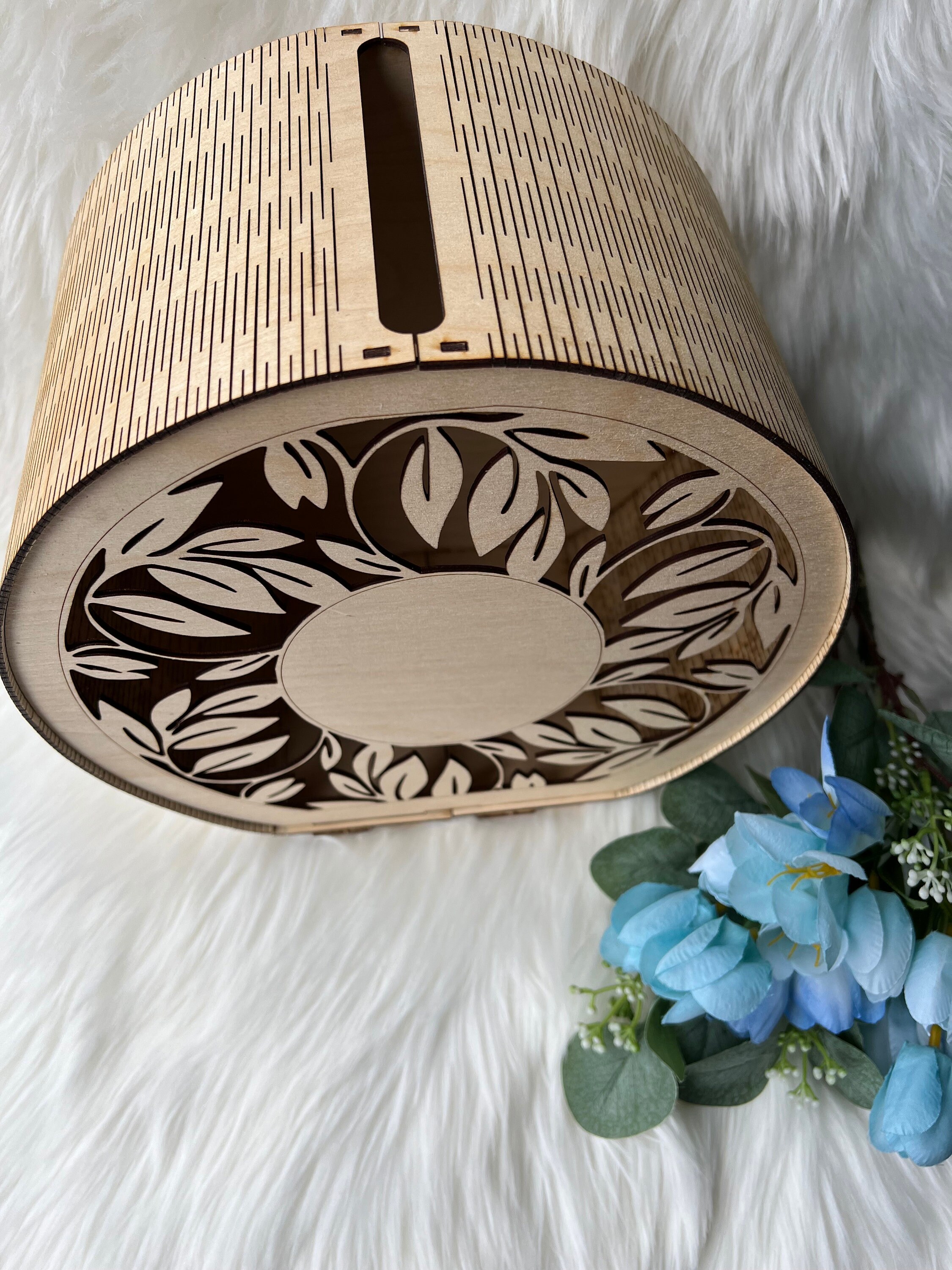 Round Personalized Card Box for Weddings, Birthday, Sweet 16 ...
